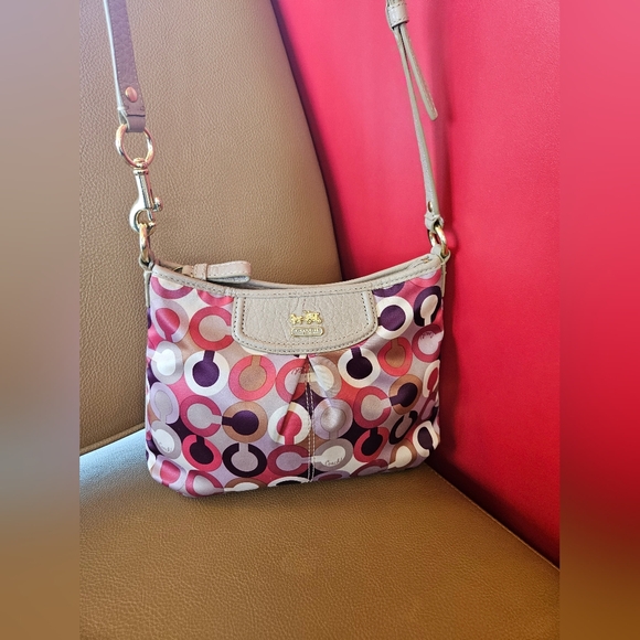 Coach | Bags | Coach Signature Multi Colors Shoulder Bag | Poshmark